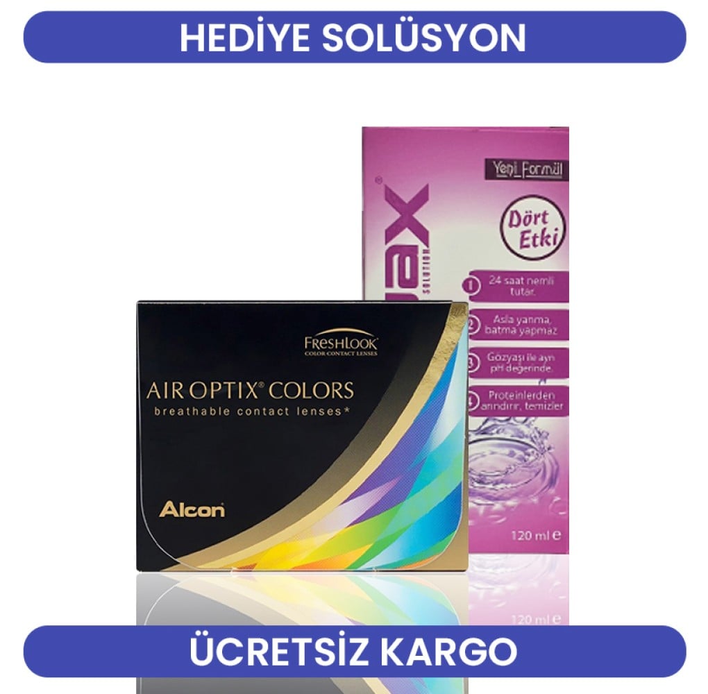 Air Optix Colors Mavi Renk Brilliant Blue (1 Aylık)